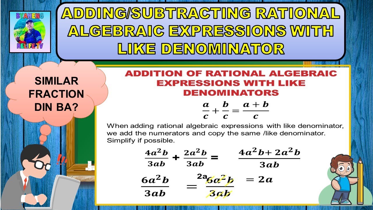 Addition Subtraction Of Rational Algebraic Expression With Like addition-subtraction-of-rational-algebraic-expression-with-like