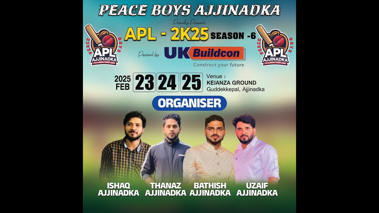 PEACE BOYS AAJJINADKA APL-2K25 SESSION 6 - YouTube