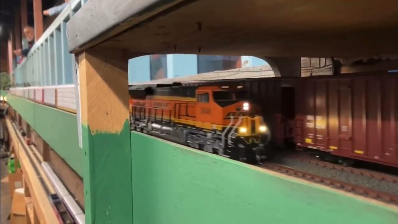 Seven GP-38s lifting 80 cars over the top of the grade at Silk City ...