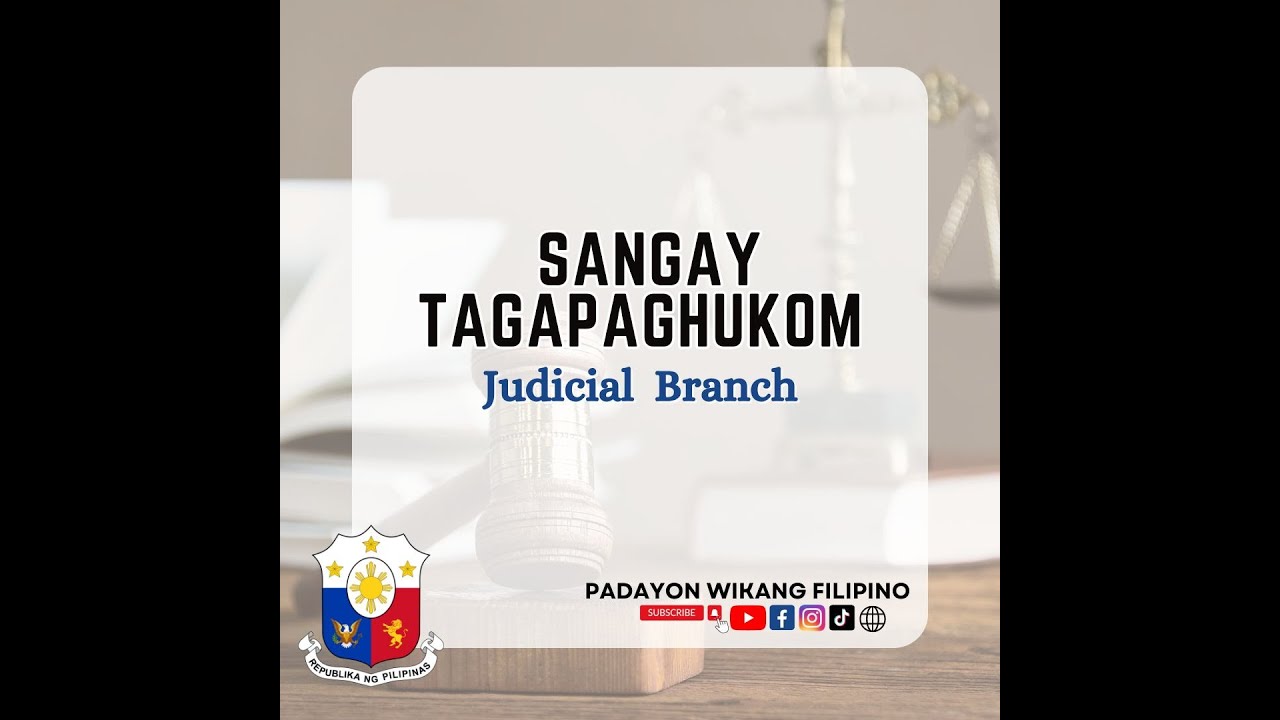 Tanggapan ng Pamahalaan sa Wikang Filipino: Sangay Tagapaghukom - YouTube