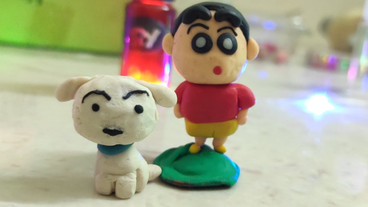 shin chan playing with shiro clay tutorial | shiro clay art | crayon ...