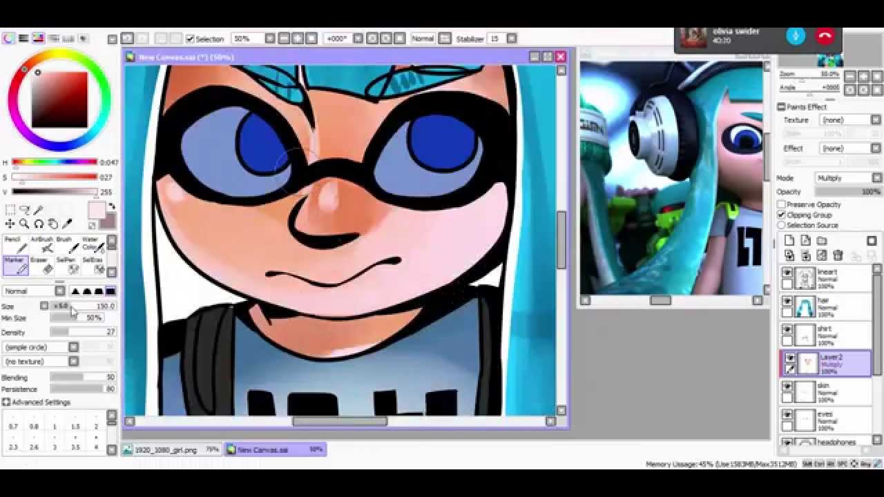 first speedpaint splatoon - YouTube