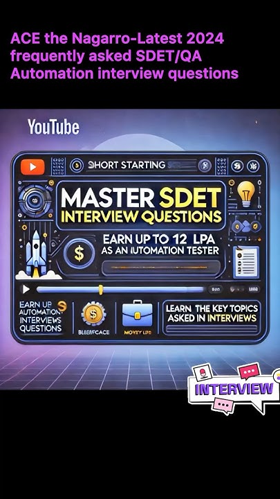 2024-Nagarro-Interview Questions asked for QA JAVA|SDET/QA Automation # ...