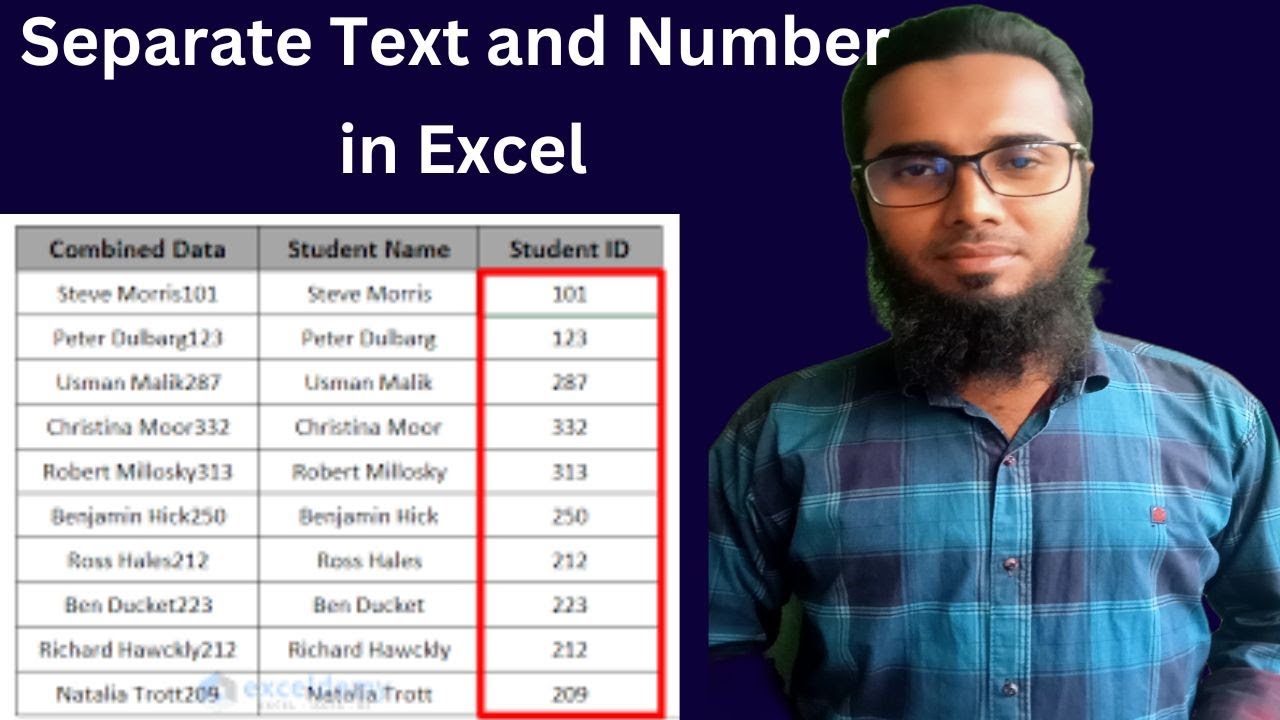 How To Separate Text And Number In Excel YouTube How To Separate Text And Number In Excel YouTube