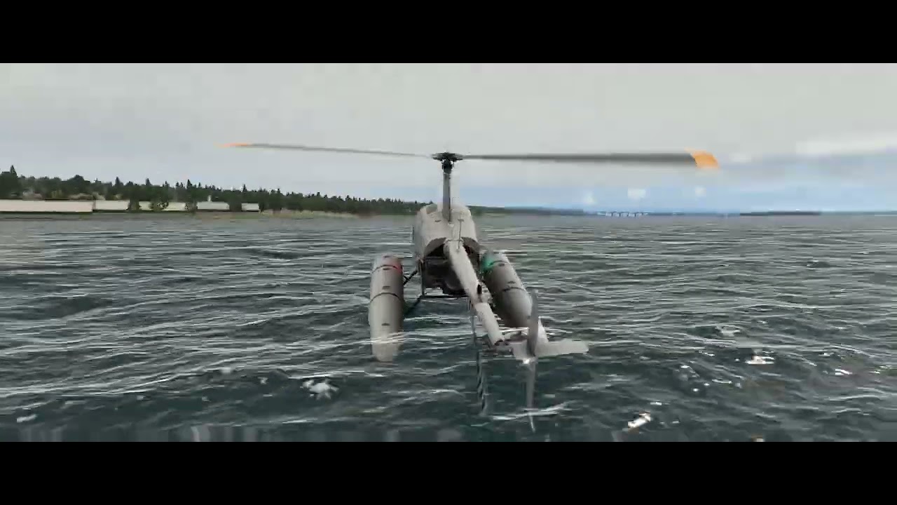 XPlane 12 Helicopter R22 with float - YouTube