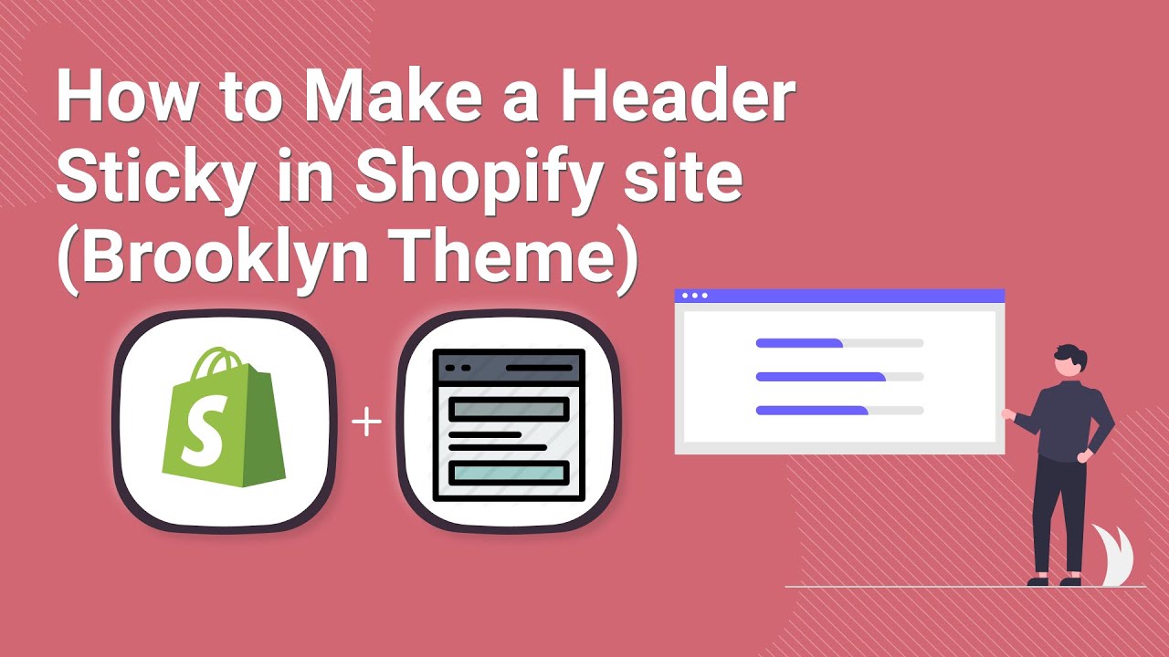 How to make Brooklyn Theme Header Sticky in Shopify - YouTube