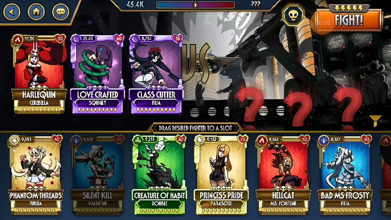 Filia Class cutter Gameplay - Skullgirls Mobile - YouTube