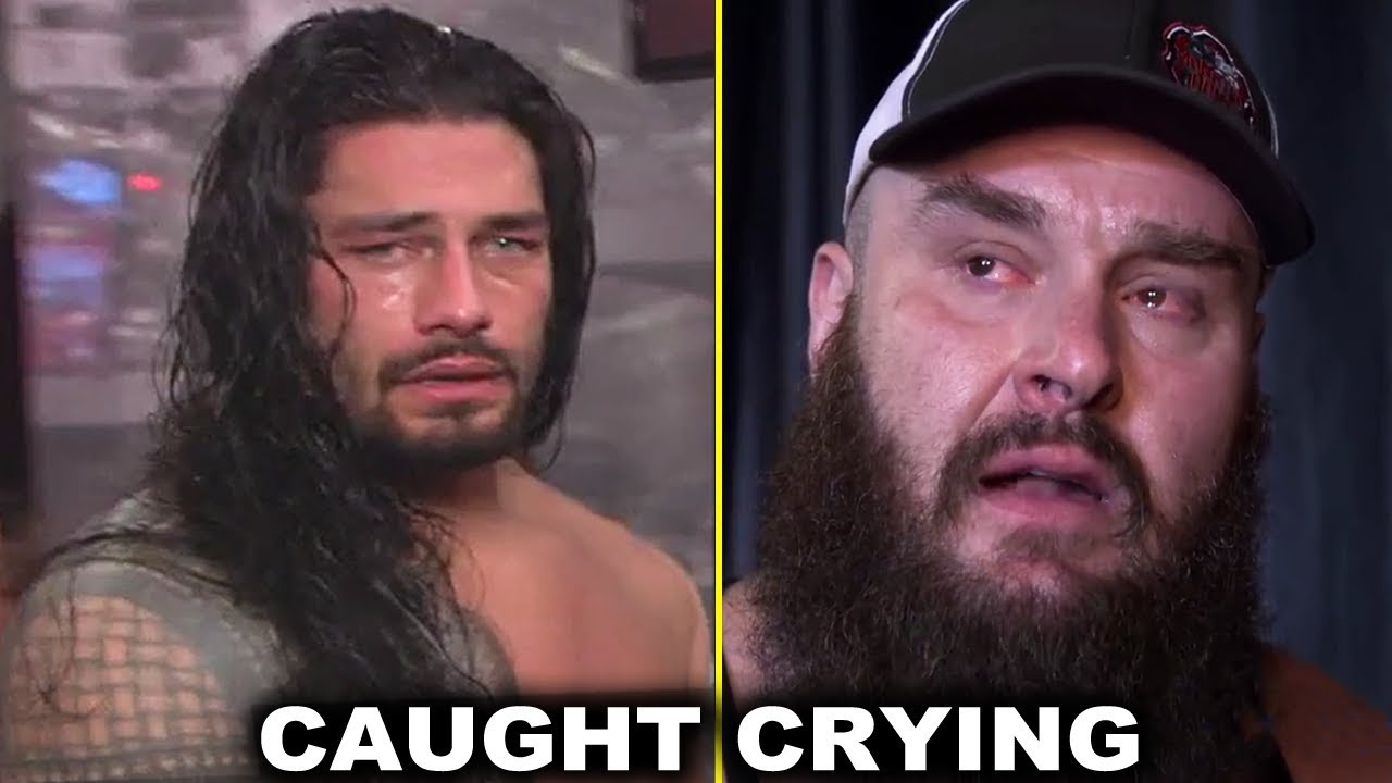 10 WWE Superstars Caught Crying Backstage Emotional Moments - Roman ...