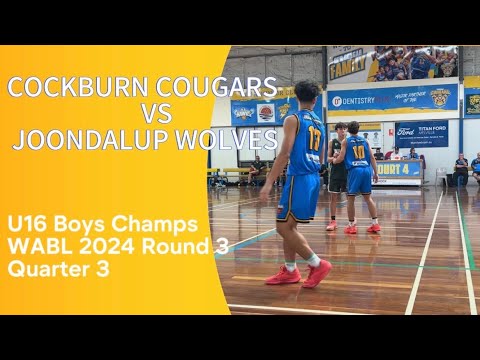 U16 Boys Champs - Cockburn Cougars VS Joondalup Wolves - Q3 - WABL 2024 Round 3 - YouTube