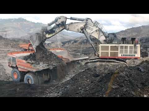Big Excavator Liebherr 996 Loading Truck Hitachi Euclid EH5000 - YouTube