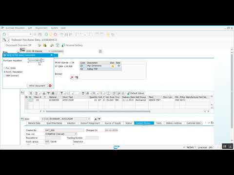 SAP - Release Purchase Requisition (ME54N)