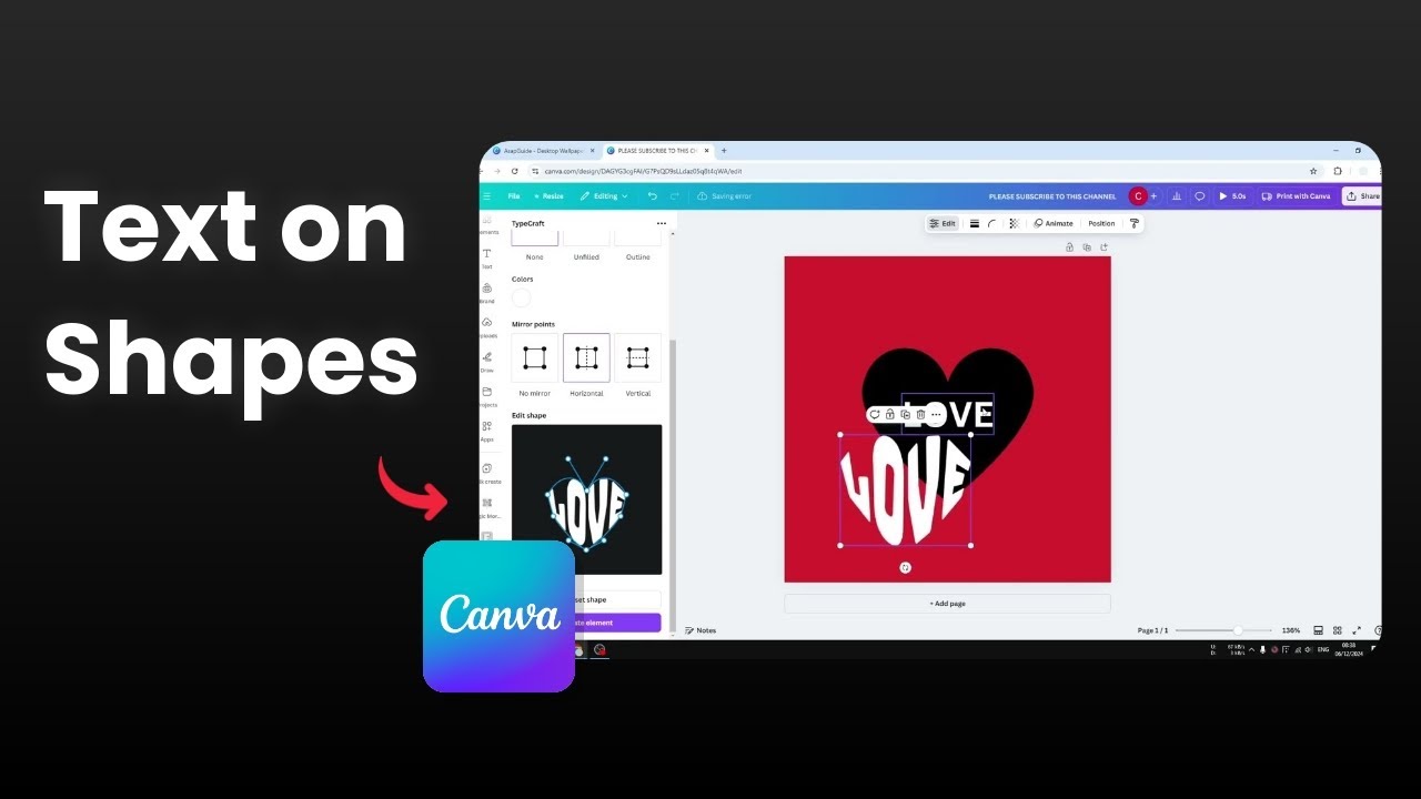 How to Attach Text to Shape in Canva - YouTube