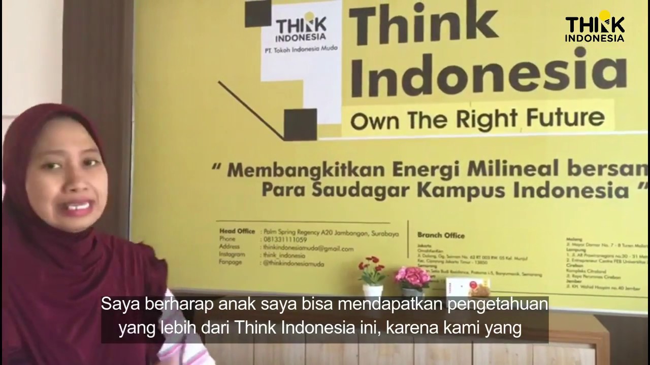 Think Indonesia menurut orang tua peserta program Mentoring ...