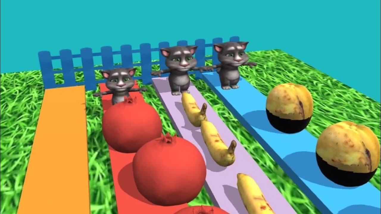 talking Tom funny eating all fruits@TalkingTom @TalkingFriends ...