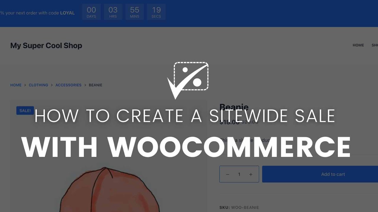 How to Create a Sitewide Sale in WooCommerce - YouTube