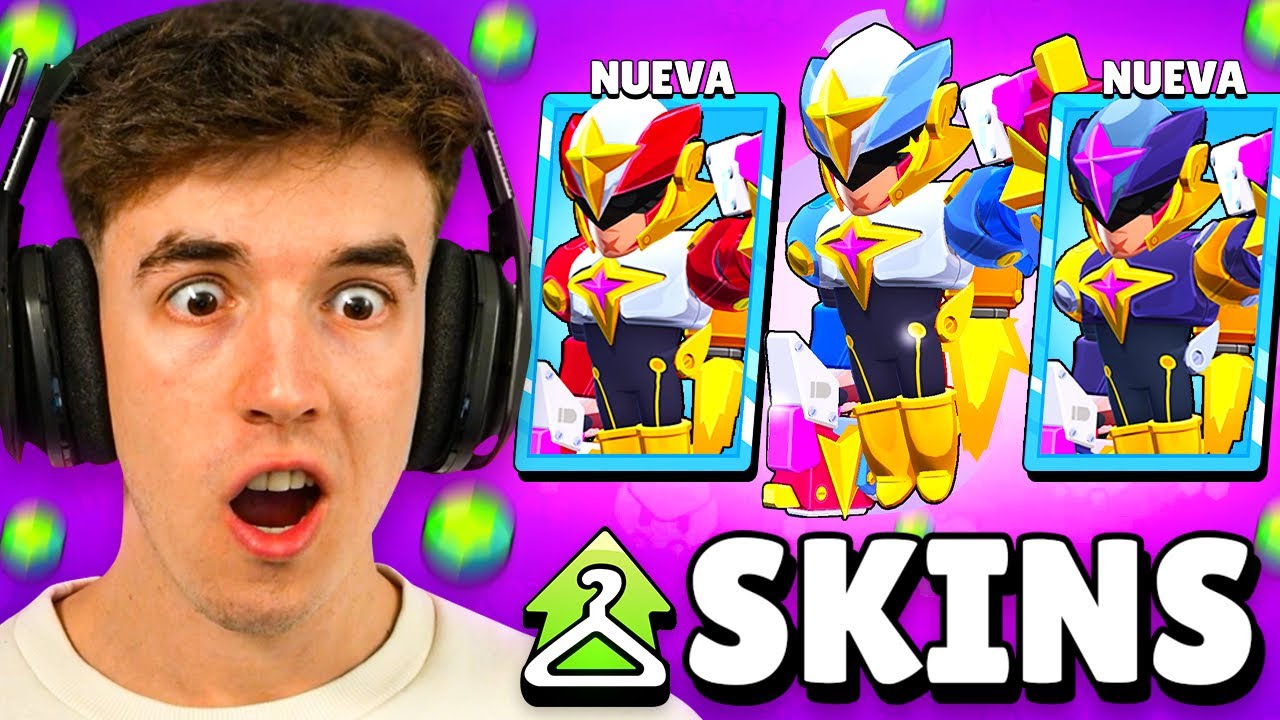 JUEGO CON TODAS LAS SKINS *CALIDAD PRO* de COLT en BRAWL STARS - YouTube