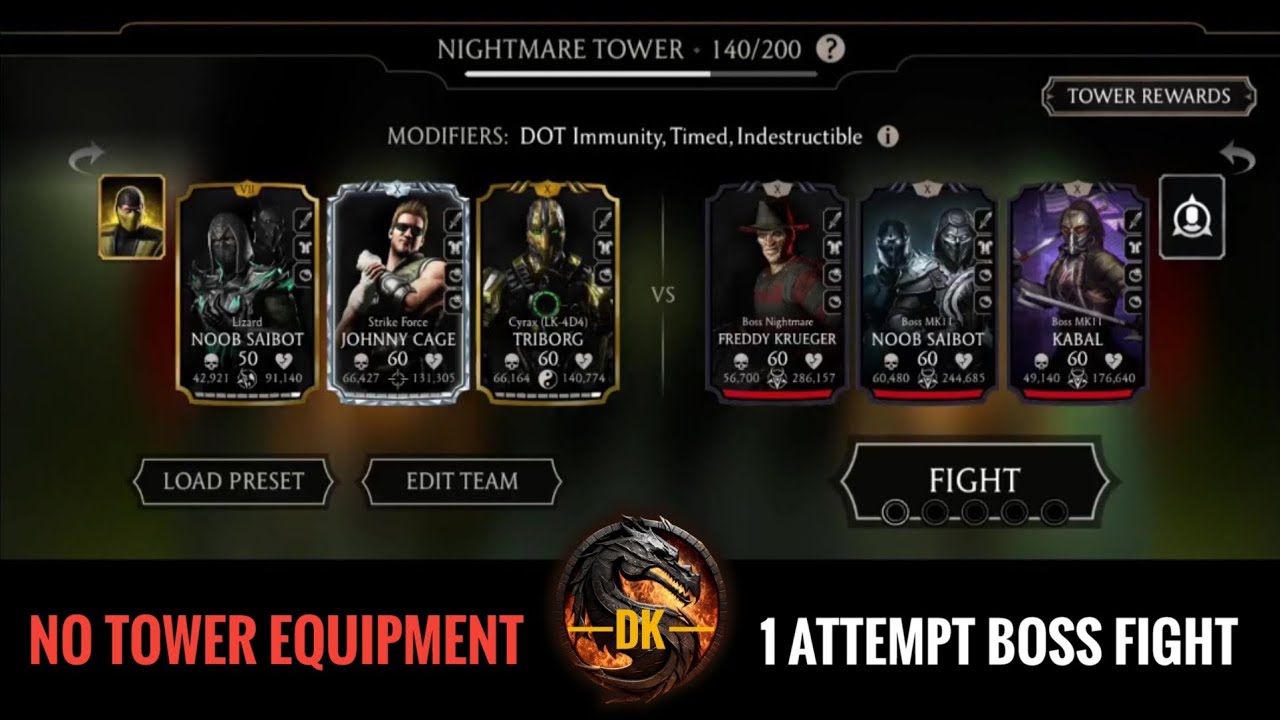 Nightmare Tower 140 ️Reward 🎮 Mortal Kombat Mobile/MK Mobile/MKM #mortalkombatmobile #mkmobile # ...