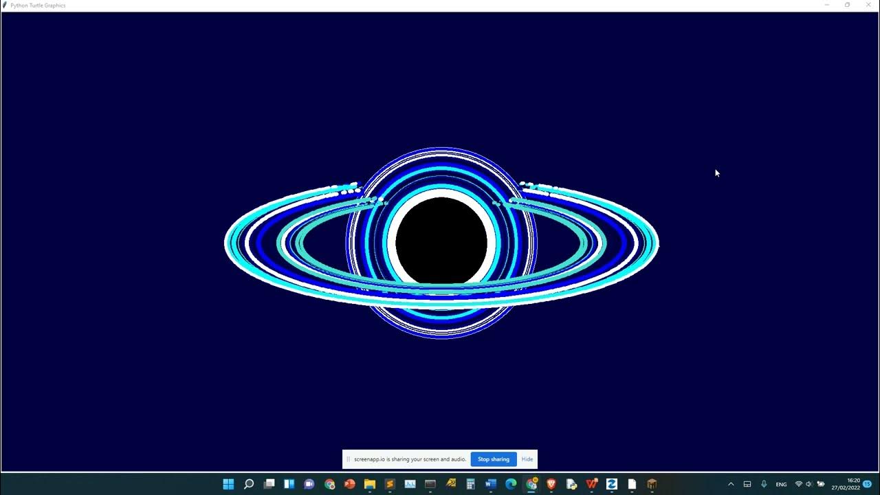 Code This Realistic Black Hole In Less Than 40 Lines Python Fun With Shapes S1 E17 Youtube