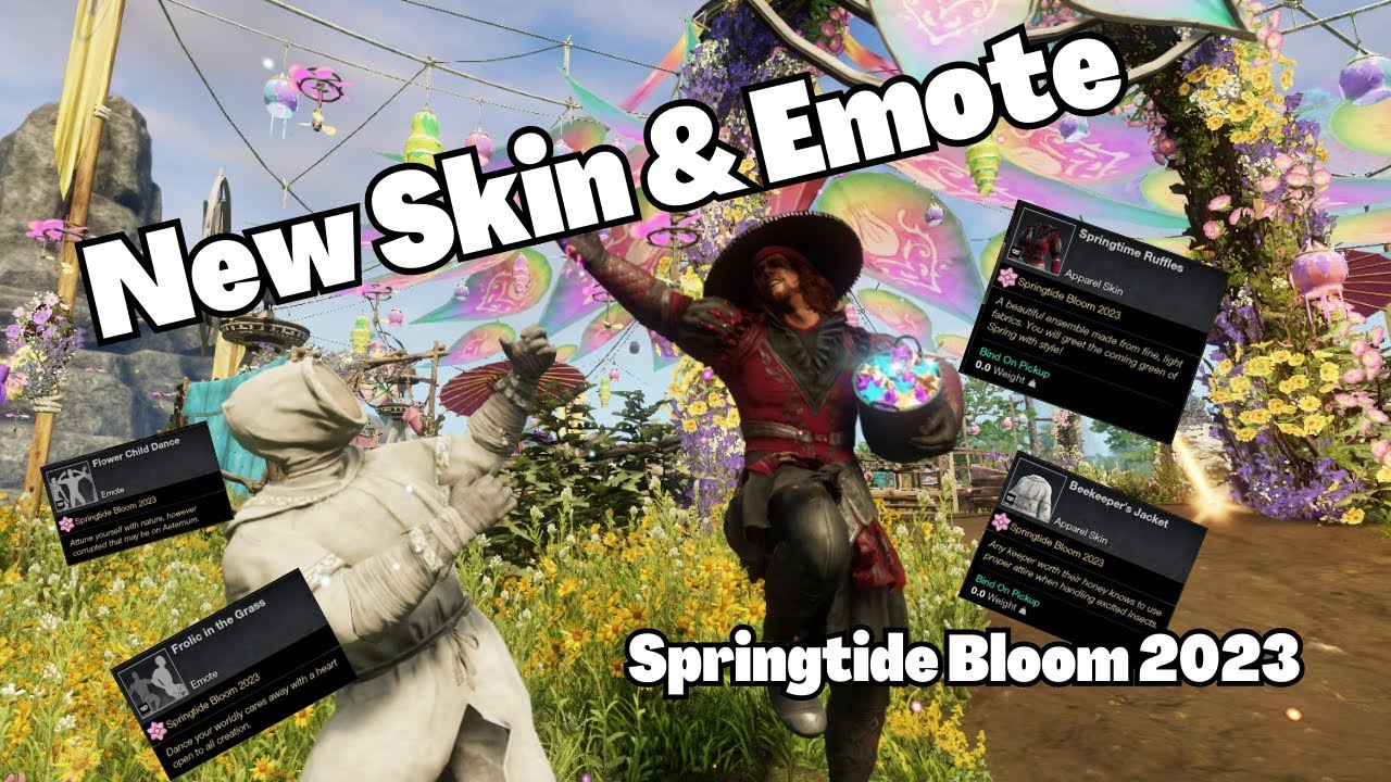 Springtide Bloom 2023 Event Skin & Emote Showcase - New World - YouTube
