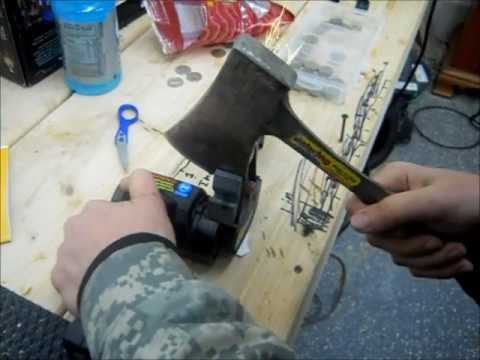 Demo of work sharp knife and tool sharpener for hatchets - YouTube