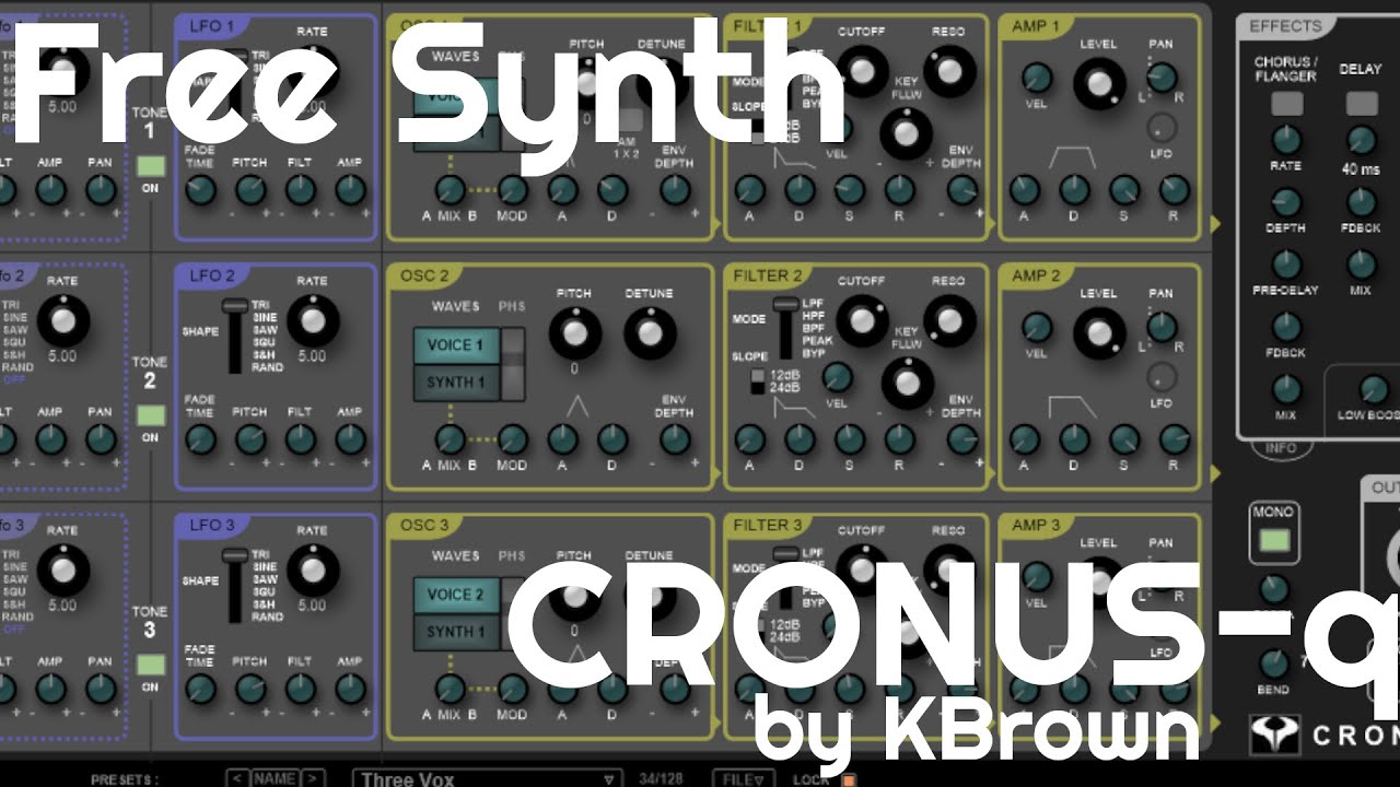 Free Synth - CRONUS-q by KBrowen (No Talking) - YouTube
