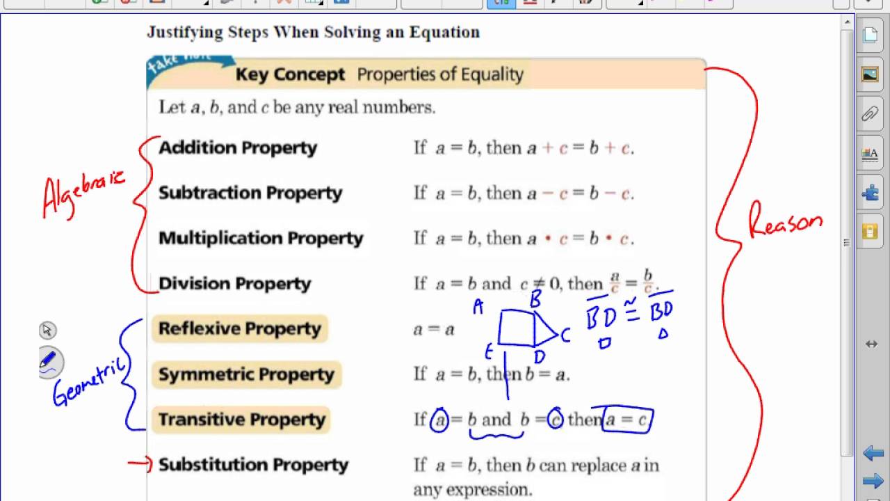 Example Of Algebraic Reasoning Algebraic Reasoning: Justifying Steps