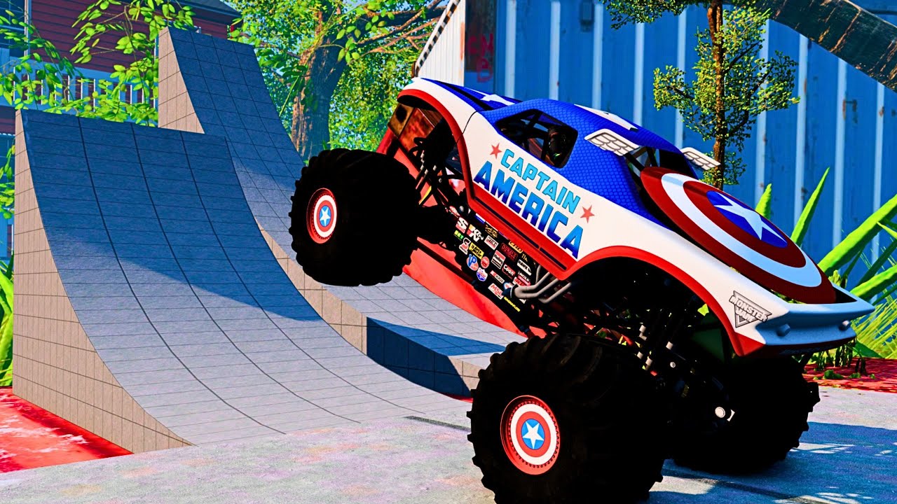 Captain America's Favorite Monster Jam STUNTS Revealed! - YouTube