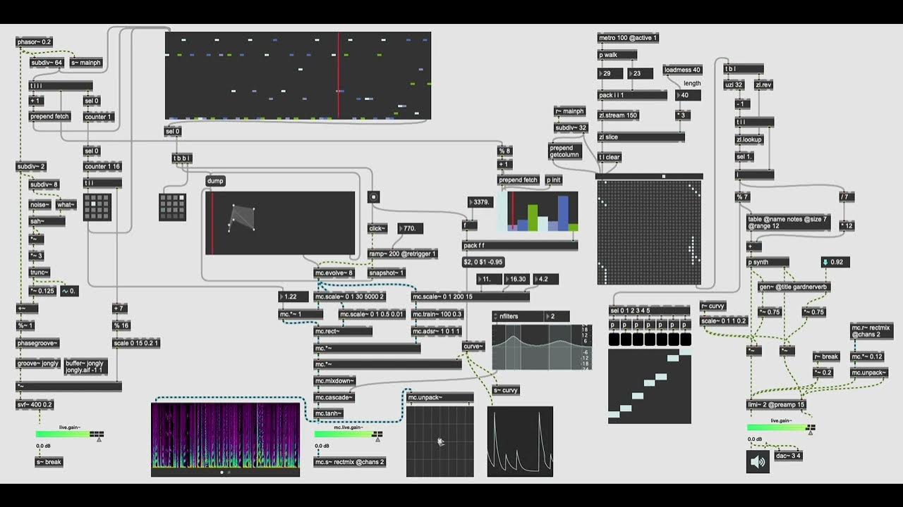 evolvewalk - max/msp patch - YouTube
