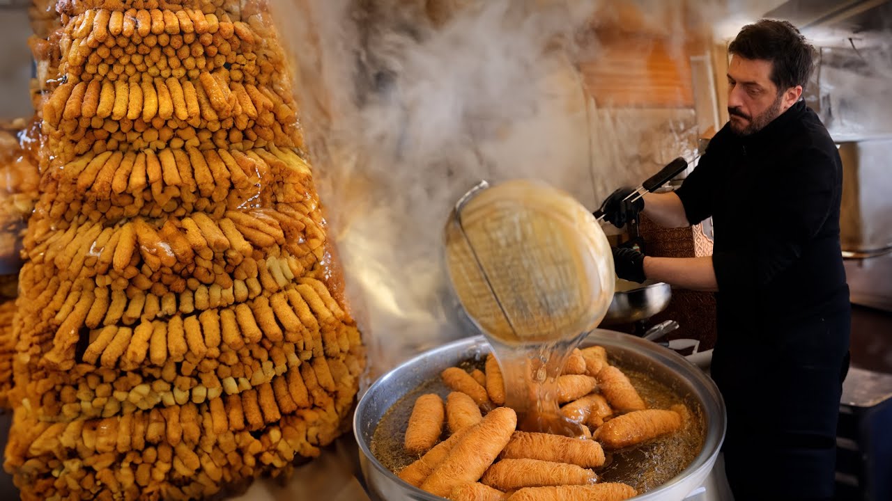 Famous Turkish Dessert! Amazing making process! Turkish Cusine - YouTube