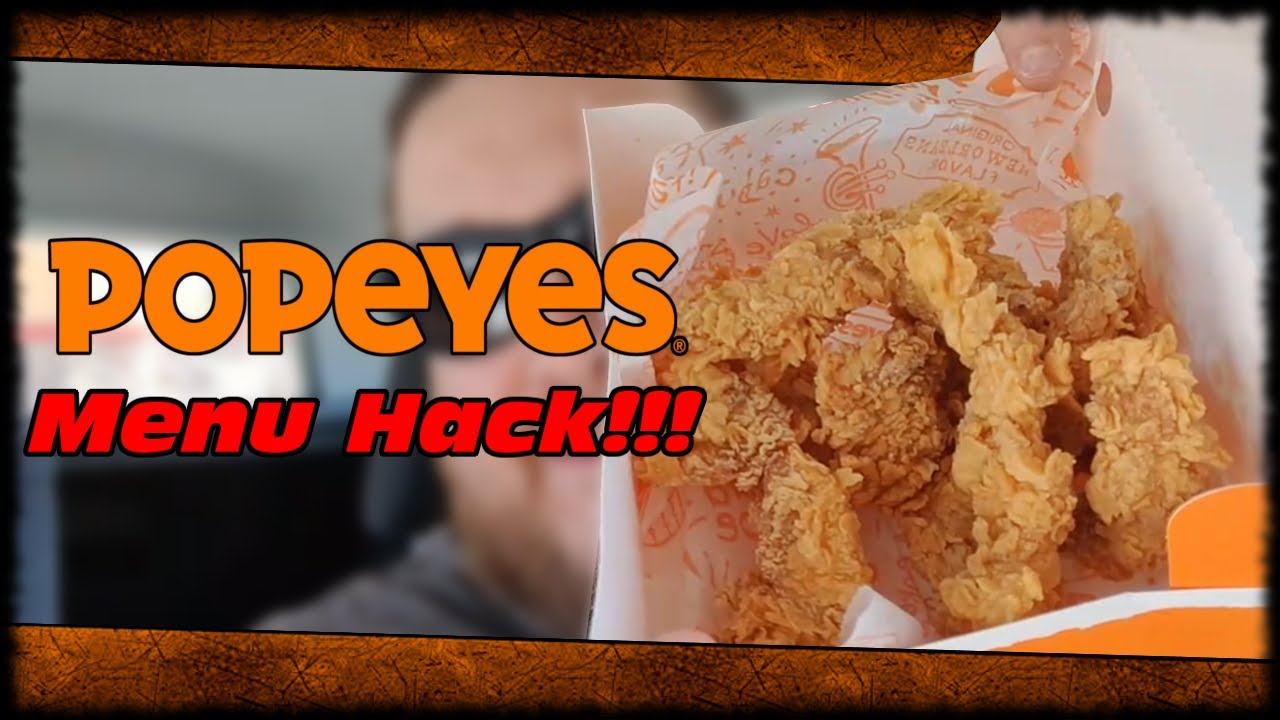 FREE Popeye's Chicken Menu HACK!!! How Two People Can Eat At Popeyes ...