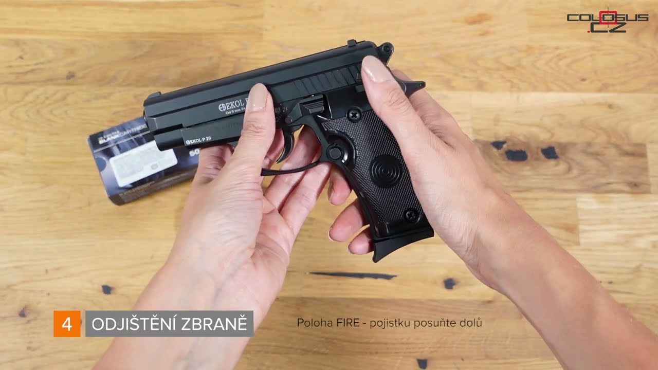 Plynová pistole Ekol P29 Classic cal.9mm black PA BLANC | Colosus - YouTube