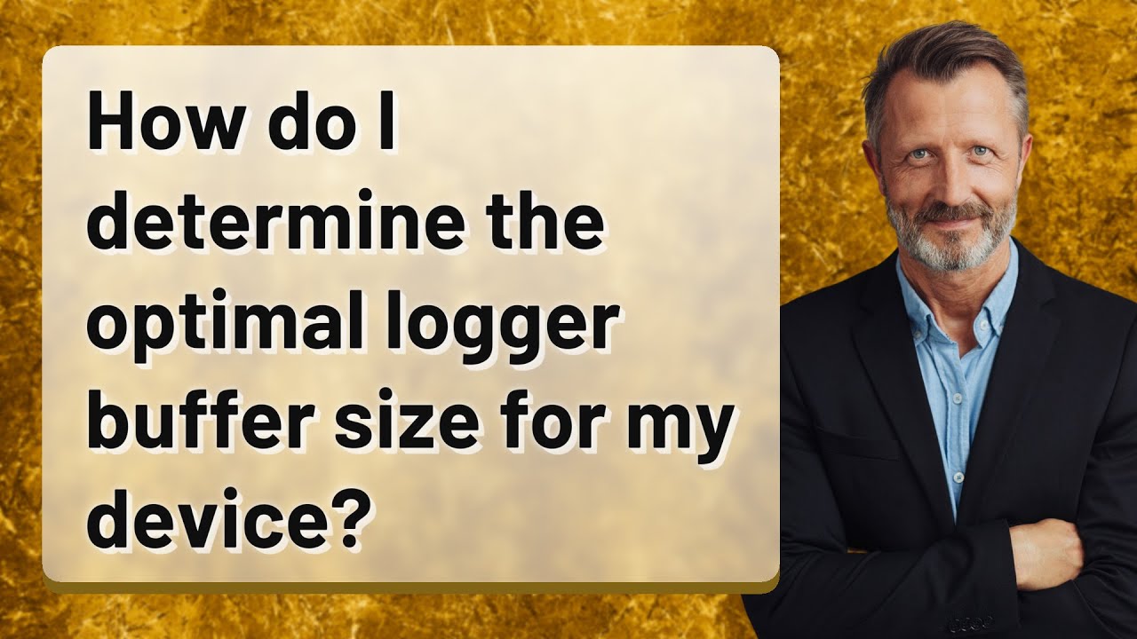How do I determine the optimal logger buffer size for my device? - YouTube