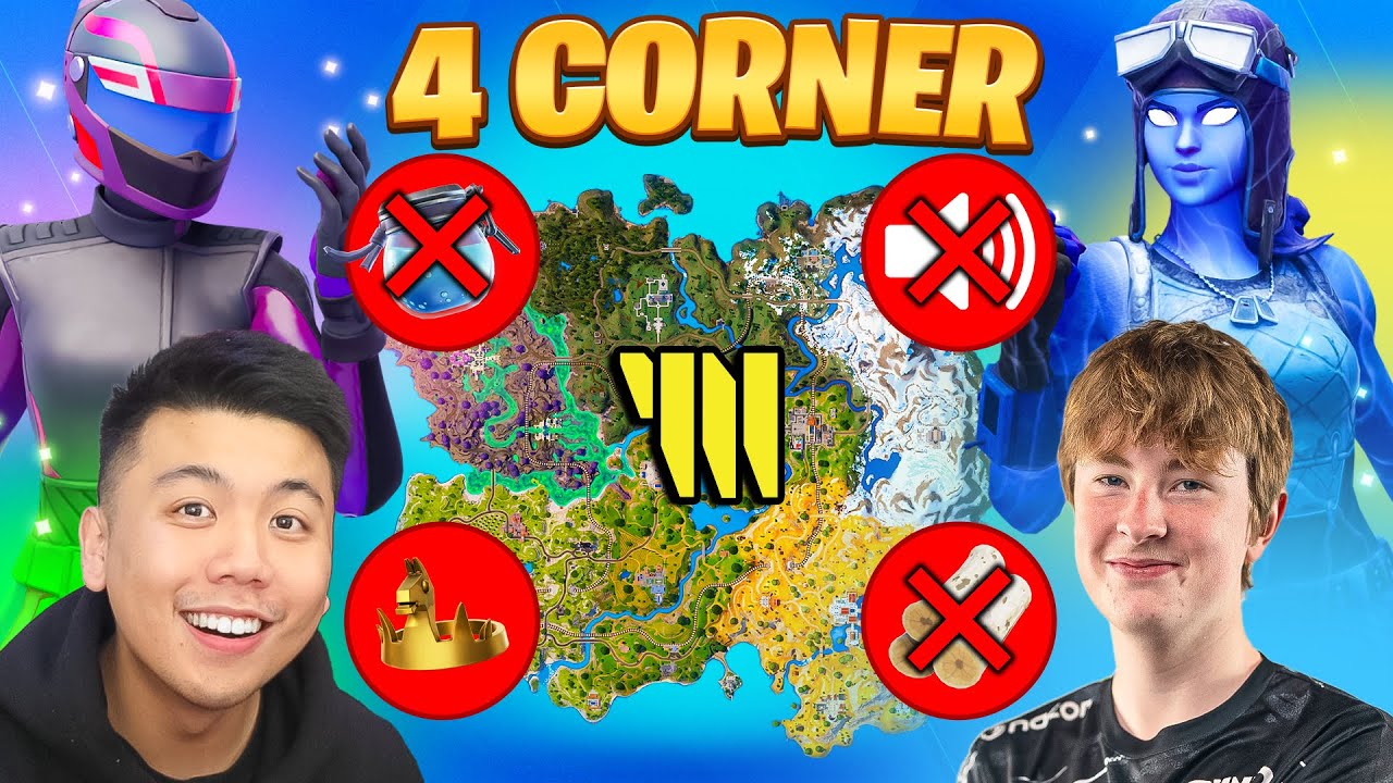 The 4 Corner Challenge in Fortnite! (EXTREME) - YouTube