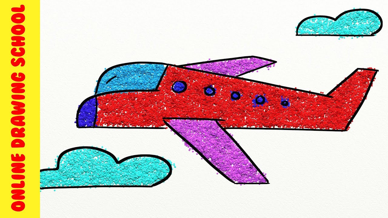 Simple airplane drawing | Basic drawings for kids - YouTube