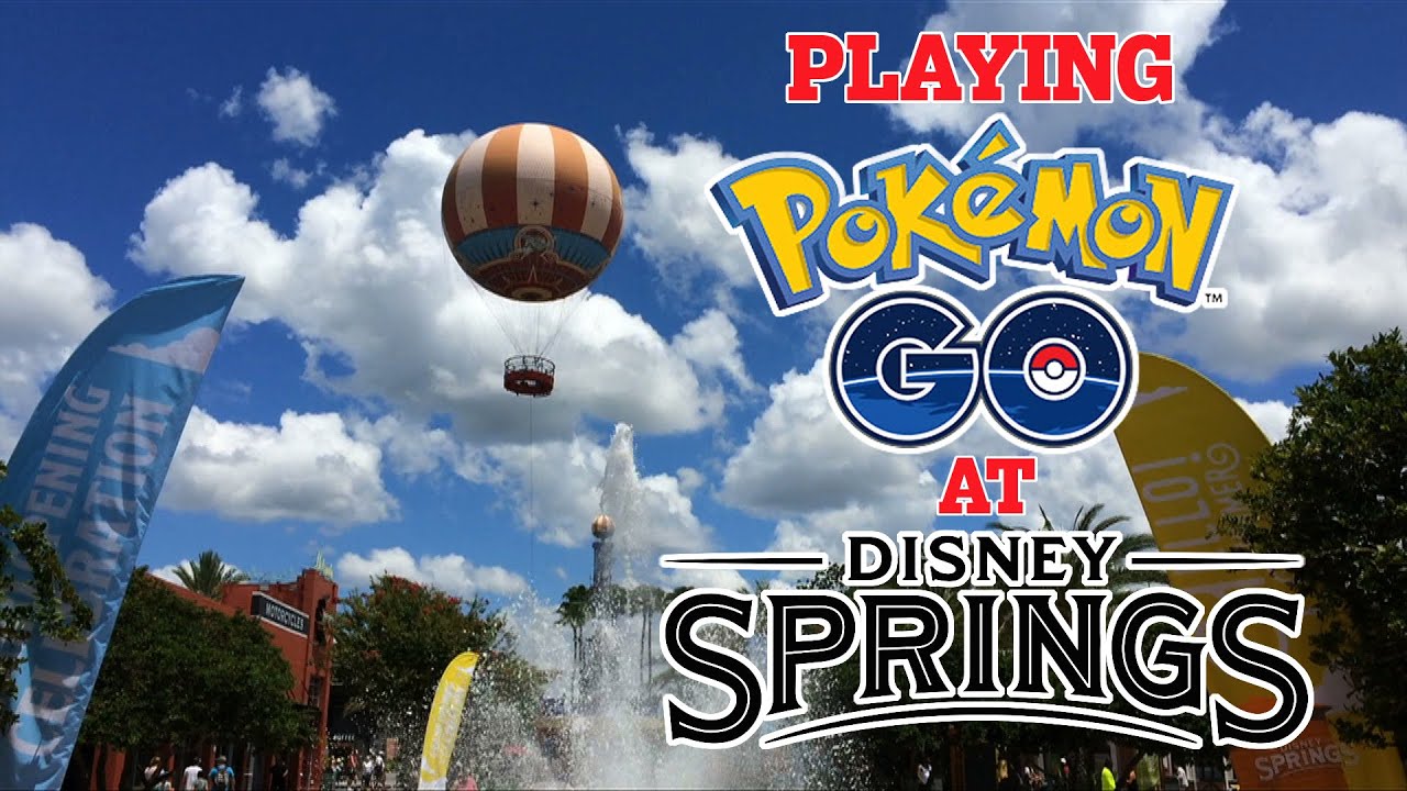 Playing Pokémon Go at Disney Springs - YouTube