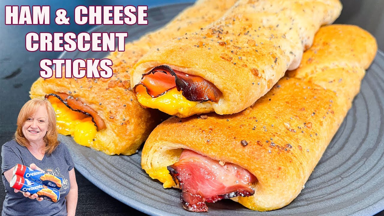 HAM & CHEESE CRESCENT STICKS Anytime Recipe using Crescent Roll Dough ...