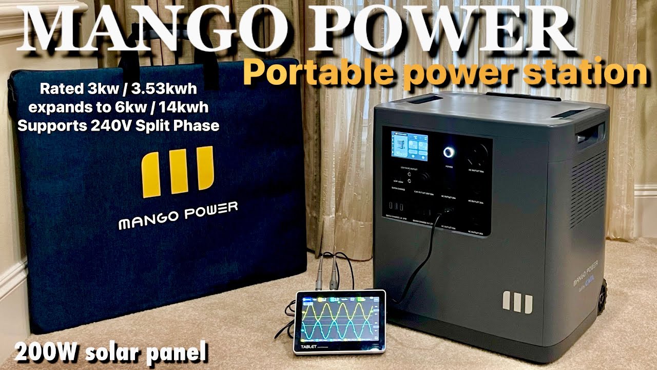Mango Power E Portable Power Station 3KW/3.53kWh, expands to 6kw/14kWh ...