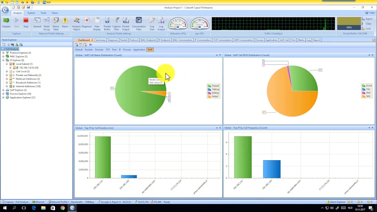 Netwerk analyse met de packet analyzer Colasoft Capsa - YouTube