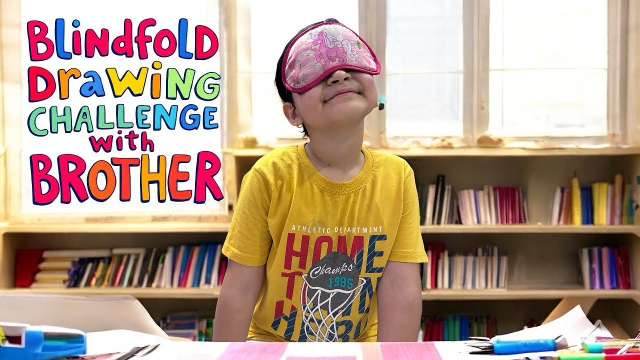 Blindfold Drawing Challenge with My Brother! 😂🎨 | Ashvika Raj | Funny ...