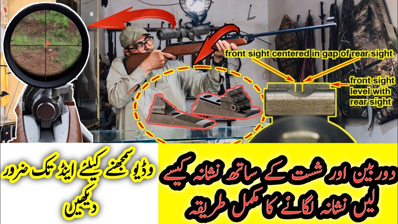 How to Aim with scope and sights and what is the difference between ...