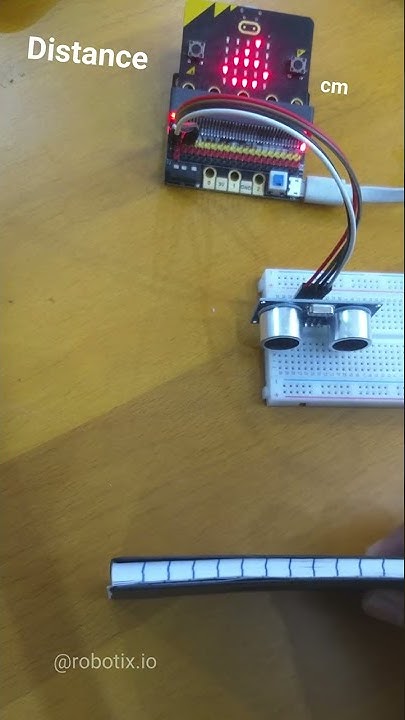 Interfacing of Ultrasonics sensor with Micro:bit V2 | Best project for BBC Microbit V2 #shorts ...