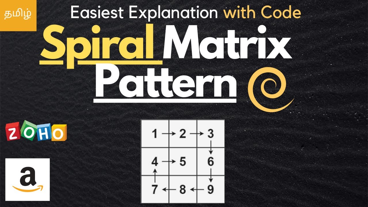Most Important Matrix Interview Question Zoho Interview Question Pattern Printing For