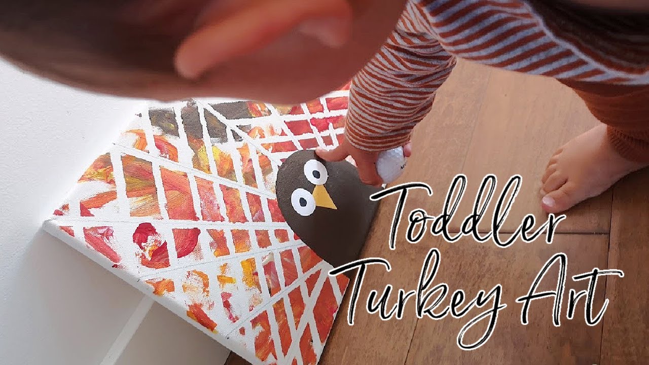 Simple Turkey Art for Toddlers – Thanksgiving Craft Idea - YouTube