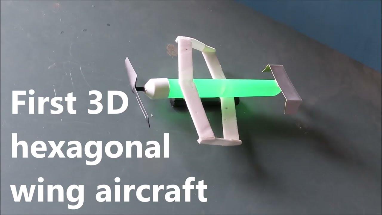 World novelty ! Heavy lift 3D hexagonal box-wing DRONE avoided wingtip vortices caused induced ...