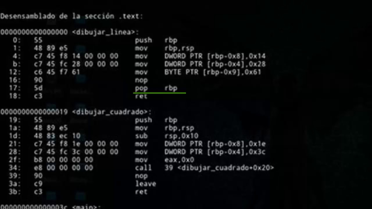 Explicacion de código en ensamblador - YouTube