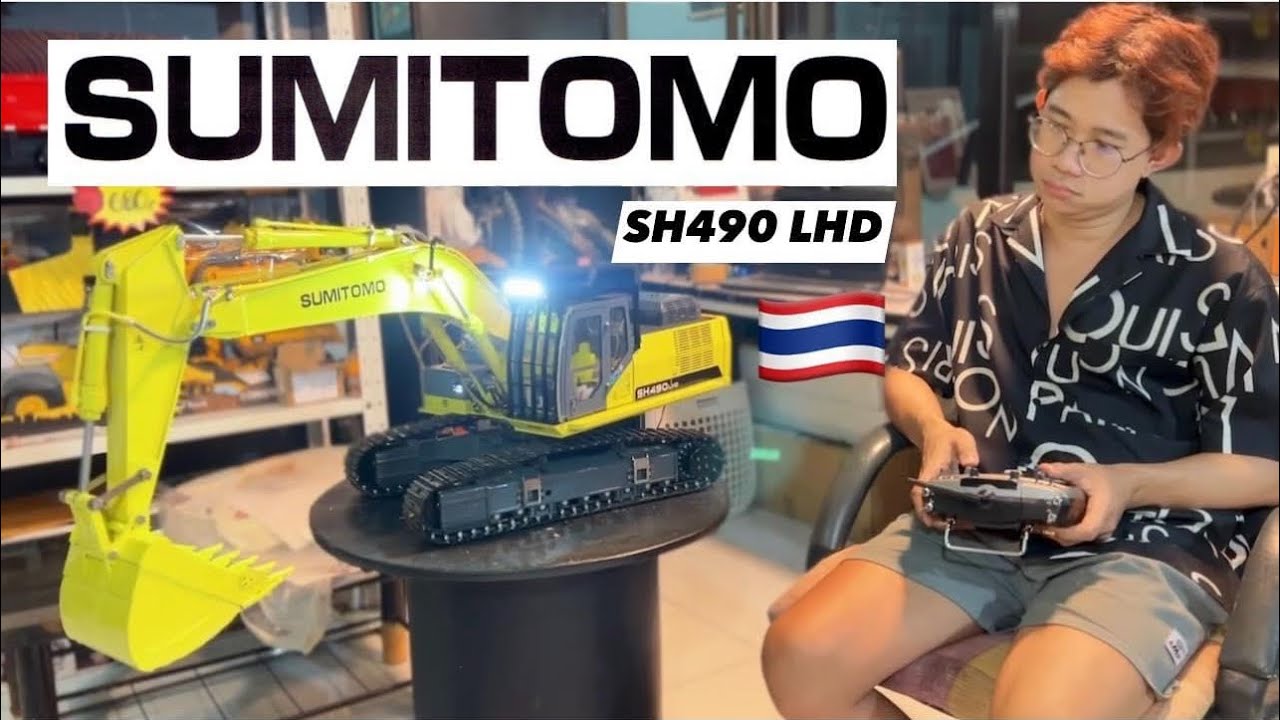 Ep.1 RC SUMITOMO SH490 LHDใหม่ป้ายแดง ทดสอบระบบ แม็คโครบังคับ ระบบไฮดรอ ...