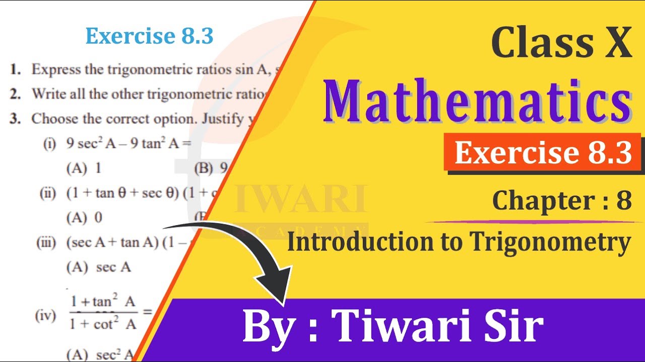 NCERT Solutions for Class 10 Maths Chapter 8 Exercise 8.3 Trigonometry ...