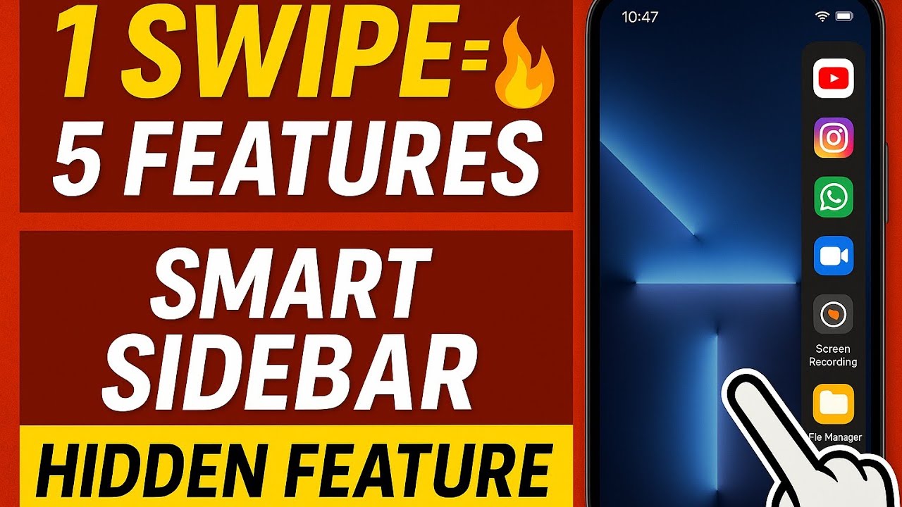 How to Enableb SLIDE BAR || Swipe=5 Feature||| Smart Sidebar Hidden ...