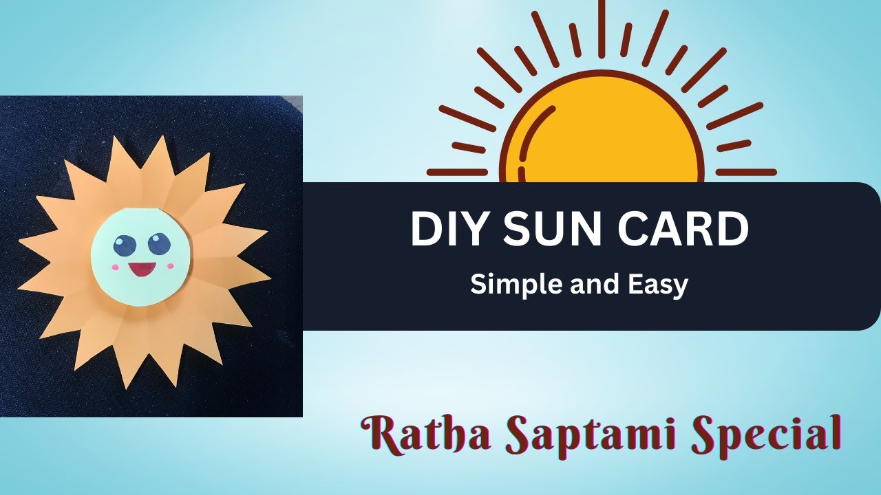 Sun Card Craft for Magha Maas | Ratha Saptami | Fun craft for kids ...