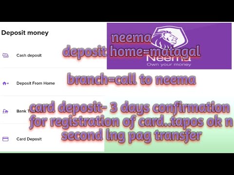 neema deposit from home,branch,card deposit. - YouTube